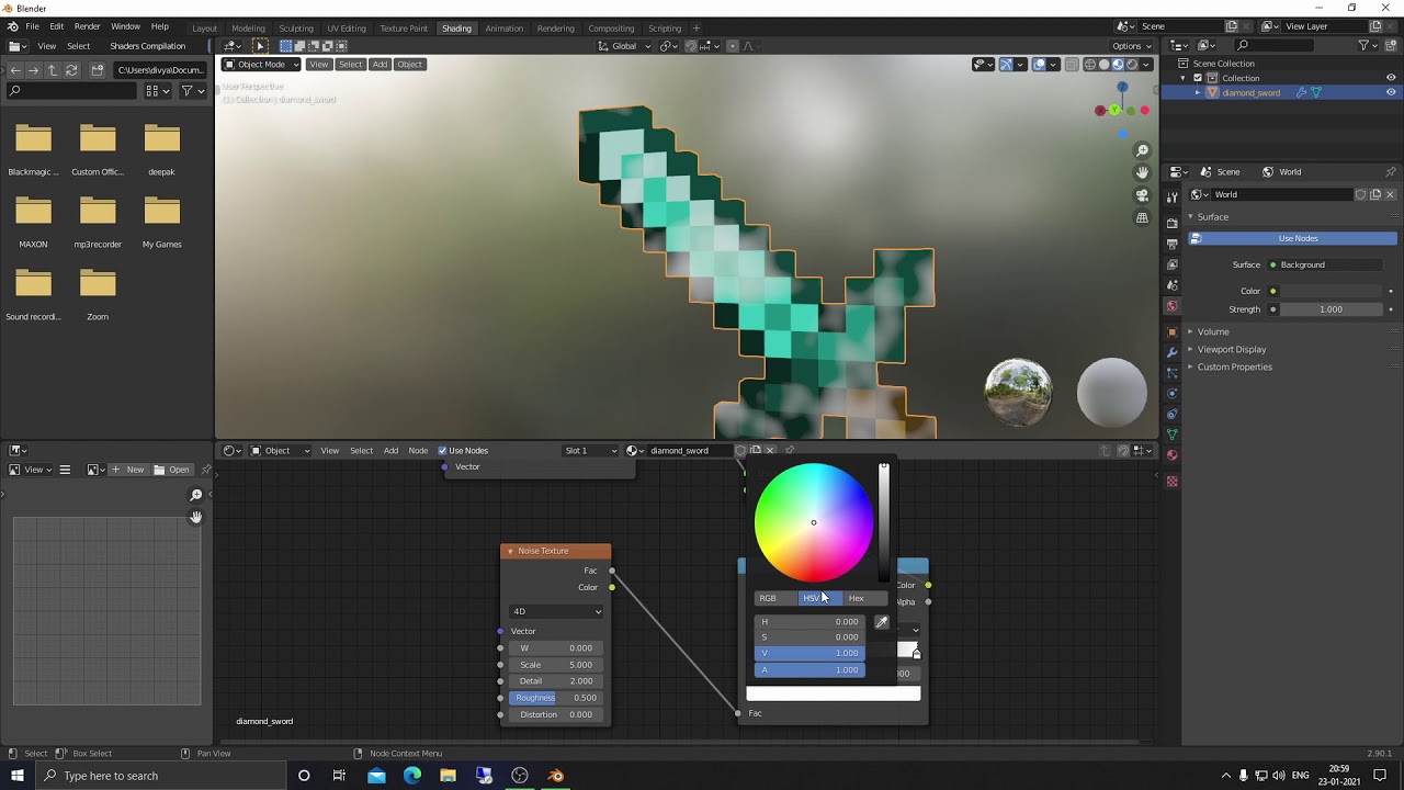 How to make minecraft enchanted effect in blender 2.9! - YouTube