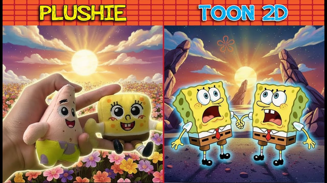 SpongeBob Plushie vs Toon 2D | SpongeBob Animation | Episode 62 - YouTube