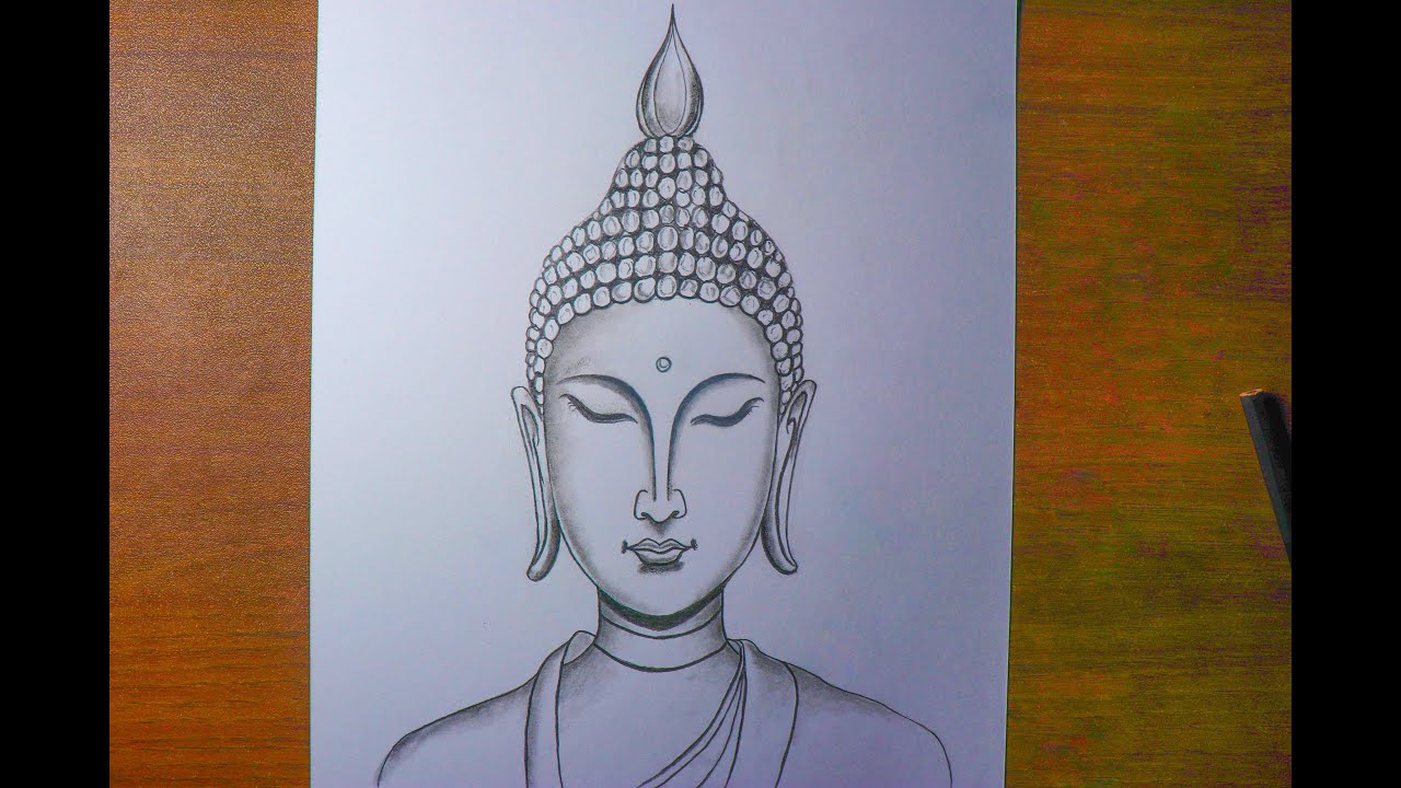 How to Draw Buddha , Pencil Sketch Tutorial ,Buddha drawing - YouTube