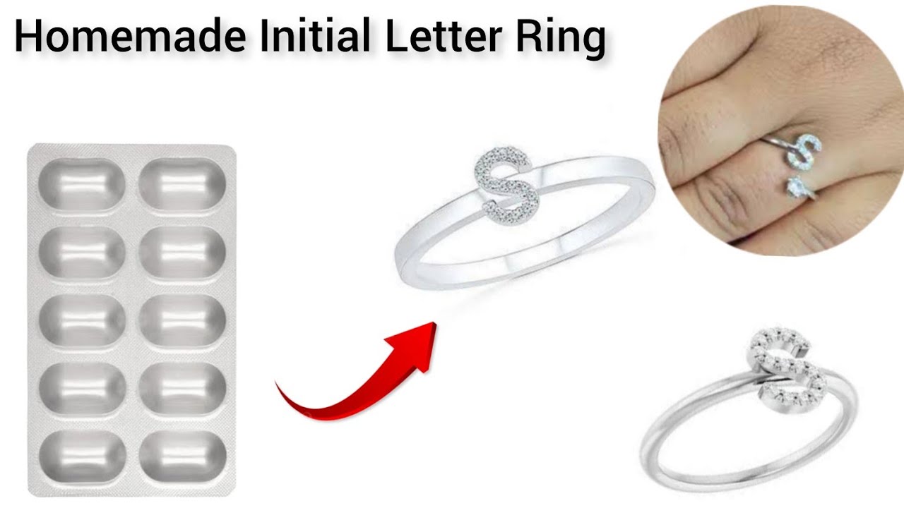 DIY | Initial Letter Rings At Home | How To Make Letter Rings At Home ...
