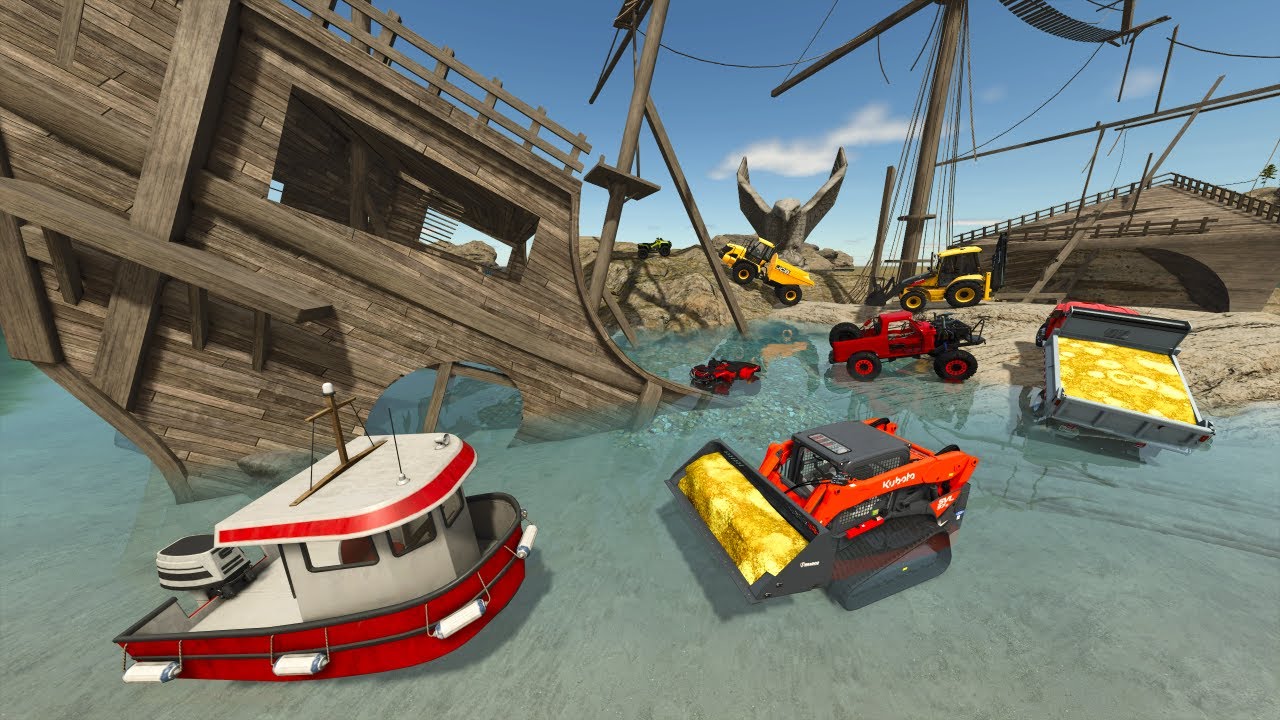 Finding Treasure in Abandoned Ship | Farming Simulator 25 - YouTube
