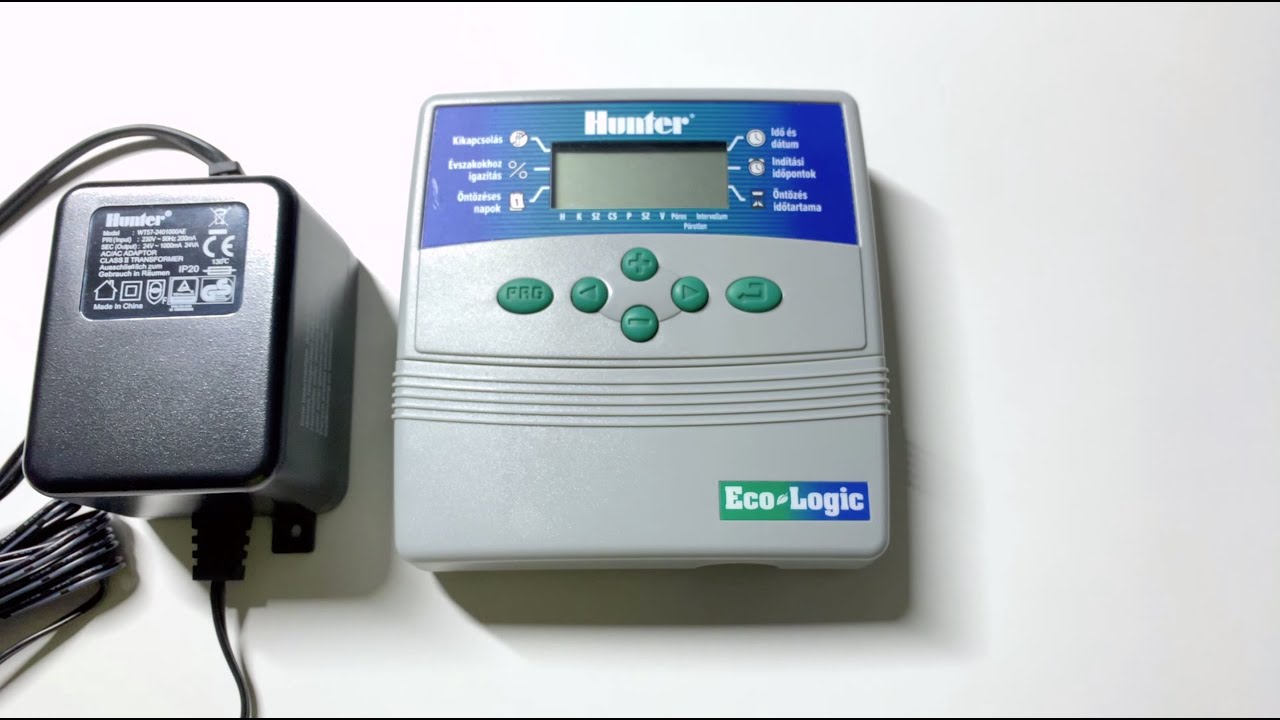 Hunter Eco-Logic öntözésvezérlő bekötése - YouTube