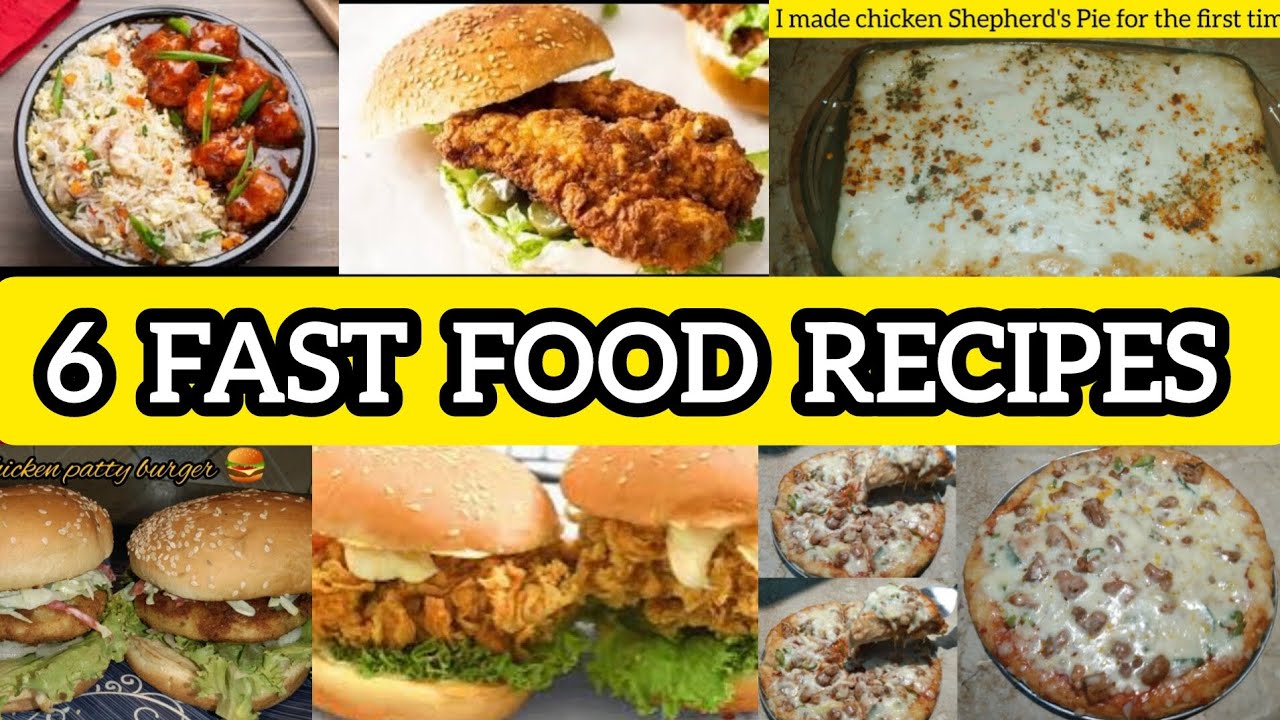 6 Fast Food Recipes || How To Make Fast Food Recipes By Cooking And ...