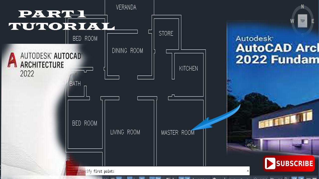 autocad architecture 2022 floor plan design modeling tutorial - YouTube