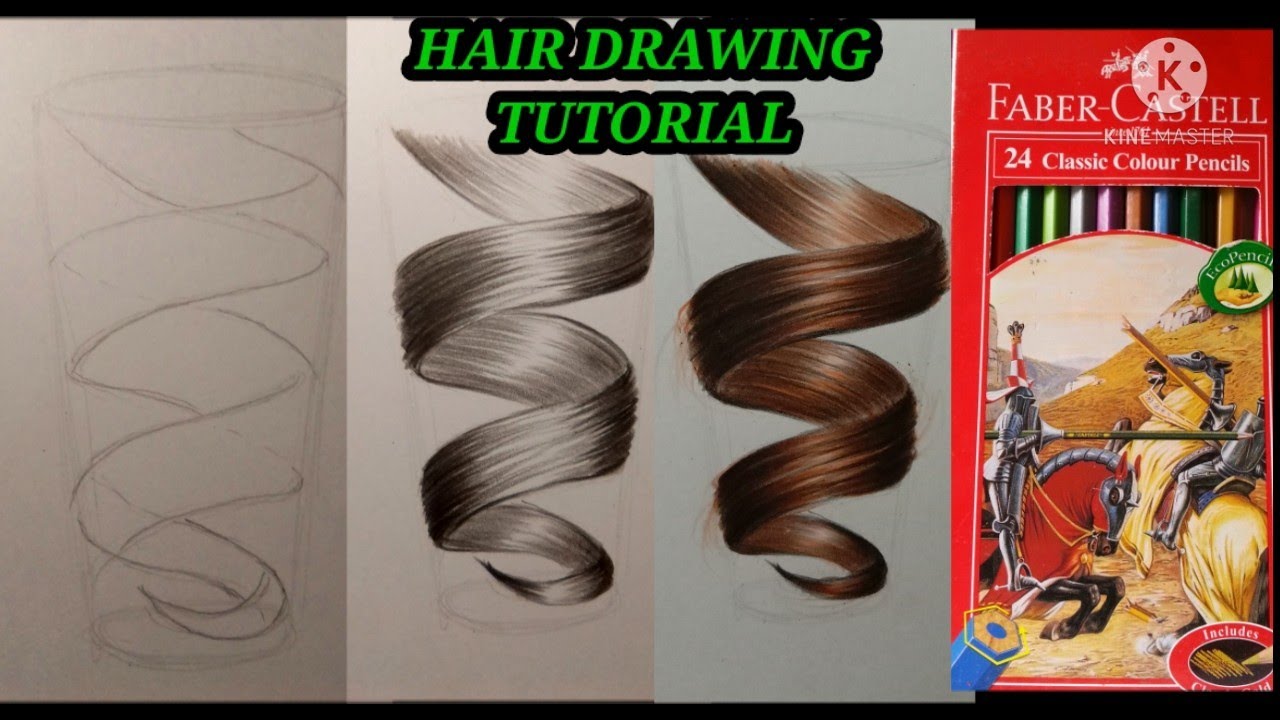 How to Draw Realistic Hair Tutorial | Using Faber Castell Classic ...