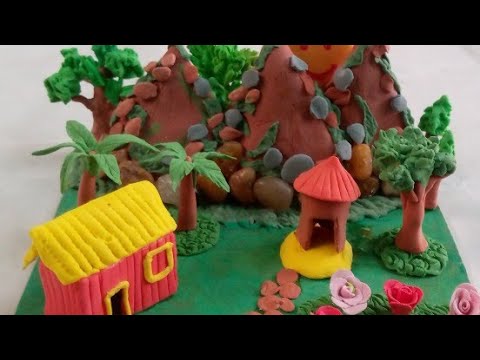 Diy Mountain And Forest Model|How To Make Forest Model School Project ...