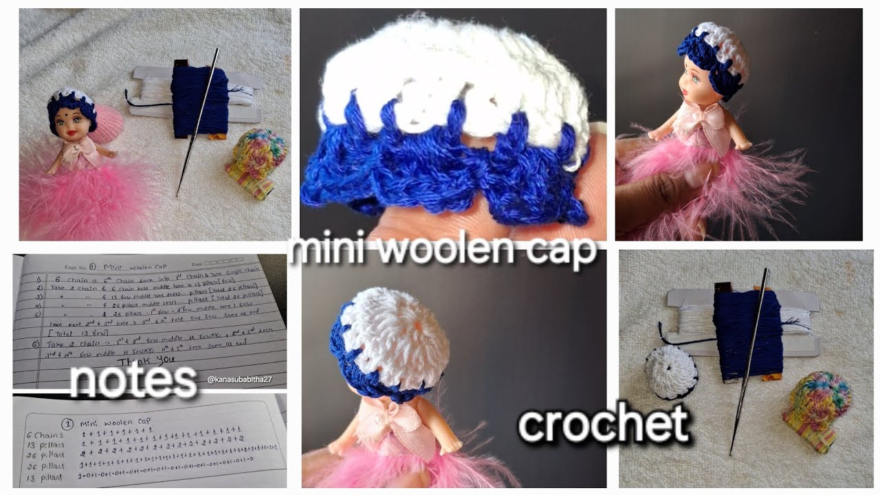 How to make simple Woolen cap//crochet||mini woolen cap - YouTube
