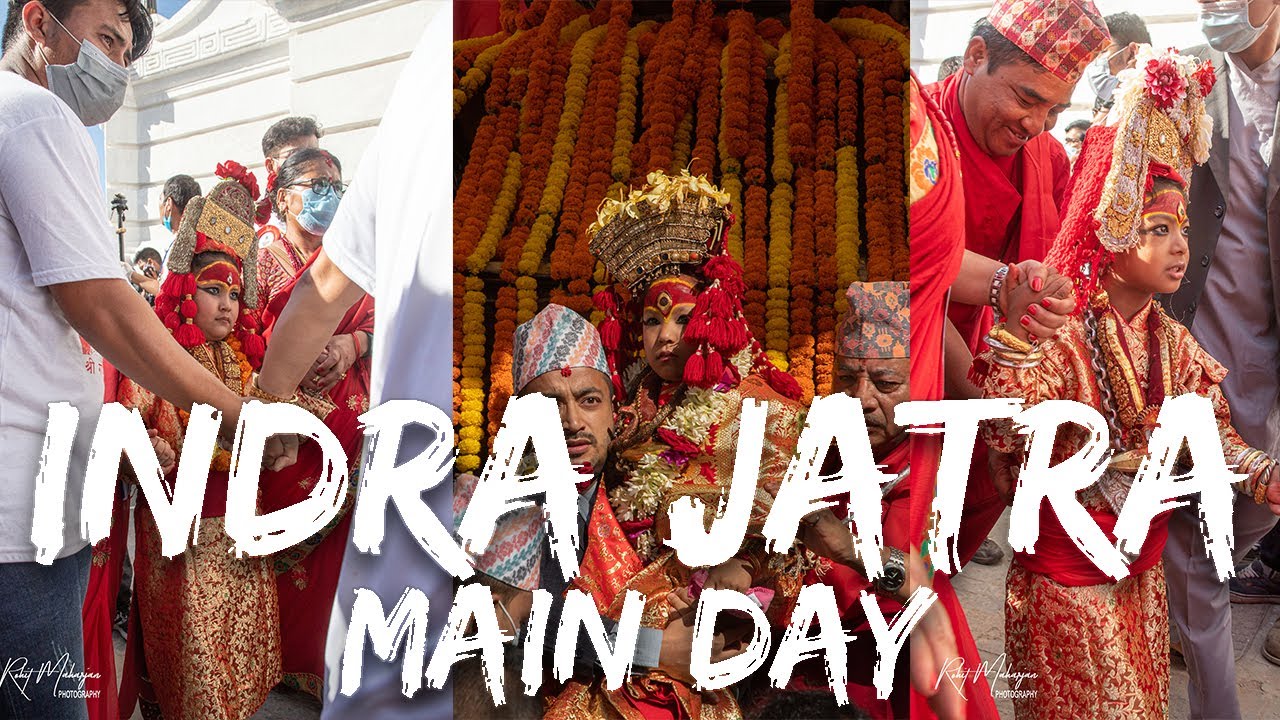 Indra Jatra Main Day | Ganesh Bhairab & Kumari Rath Yatra | Yenya Punhi ...