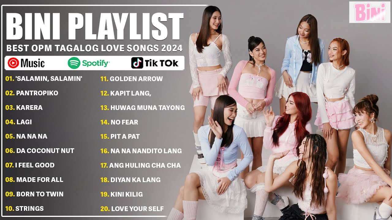BINI PLAYLIST 2024 FULL ALBUM - BINI 2024 Top Songs | Best OPM Tagalog ...