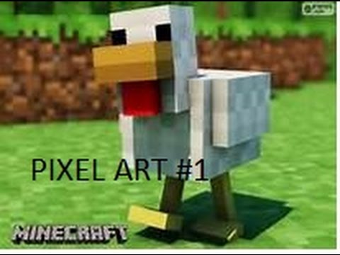 MINECRAFT:pixel art pollo - YouTube