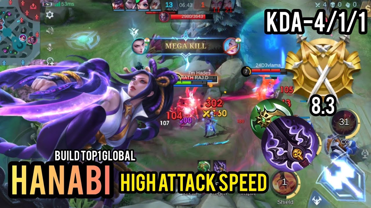 Hanabi insane damage &attack speed #mlbb #hanabi - YouTube