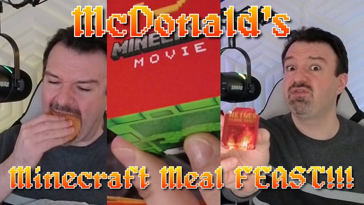 DSP Tries It Ep. 208 - McDonald's Minecraft Meal FEAST! Nether Flame ...