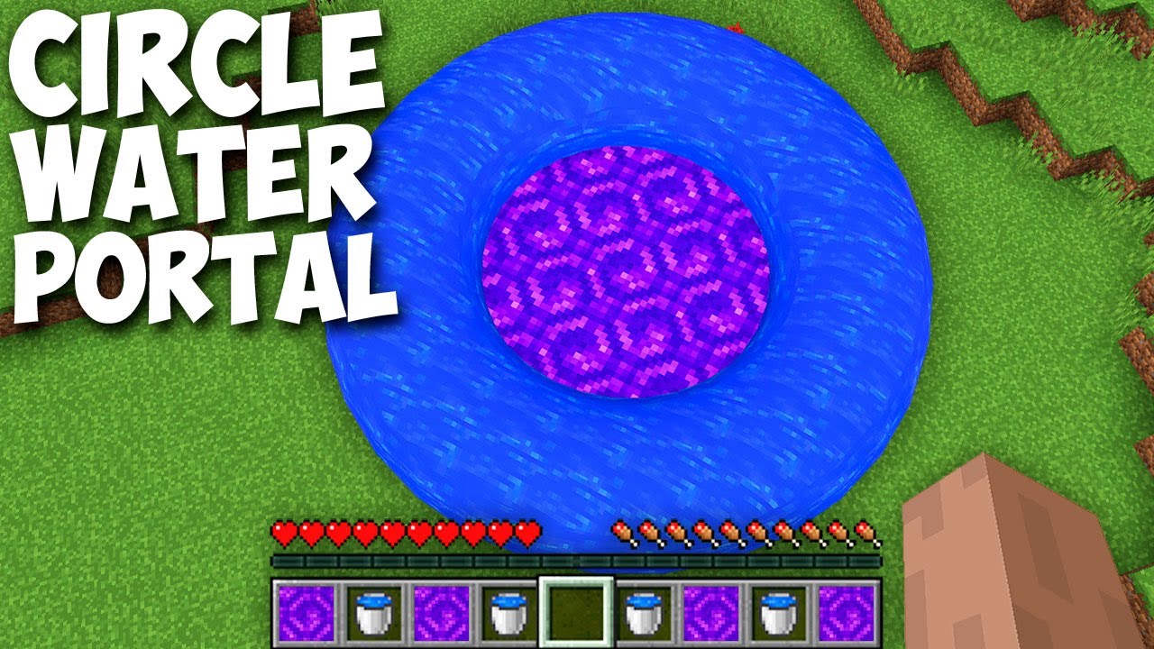 What INSIDE CIRCLE WATER PORTAL ? You will be SHOCKED in Minecraft ...