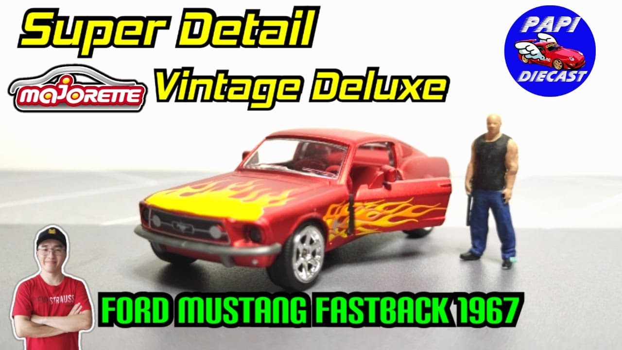UNBOXING DIECAST PREMIUM MAJORETTE FORD MUSTANG FASTBACK 1967 VINTAGE ...