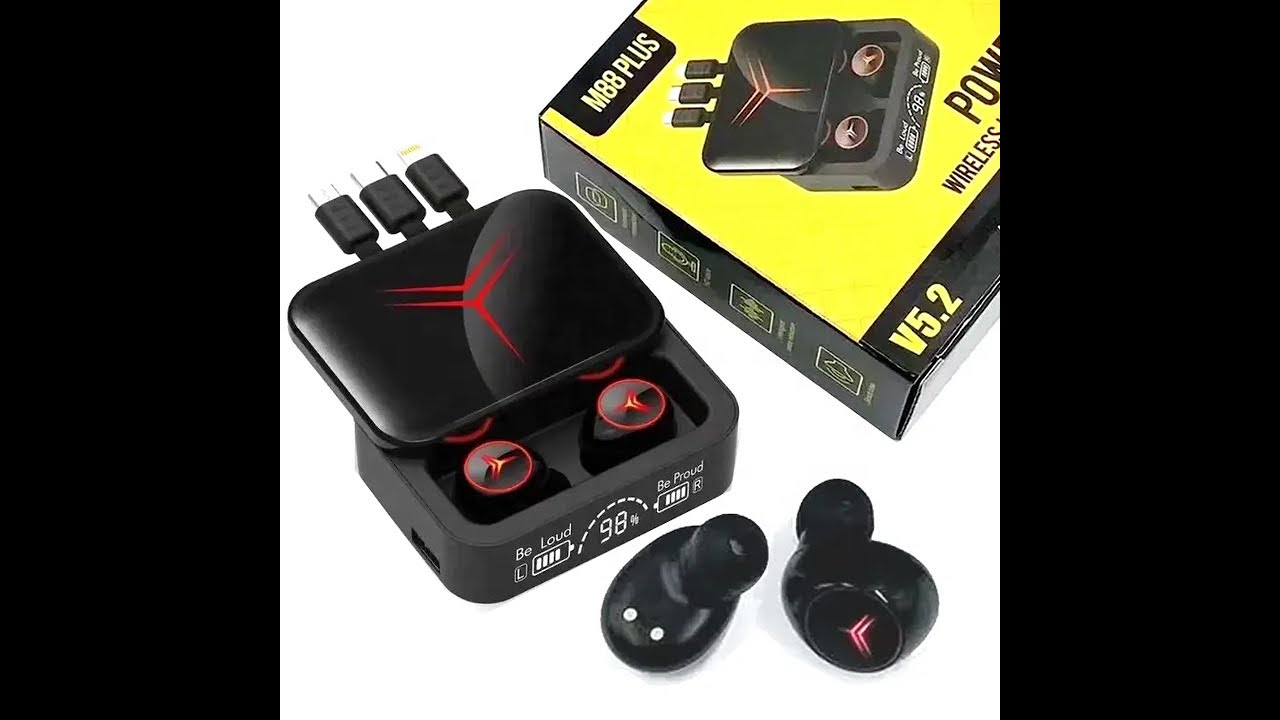 M88 Plus TWS Bluetooth Headphone - YouTube