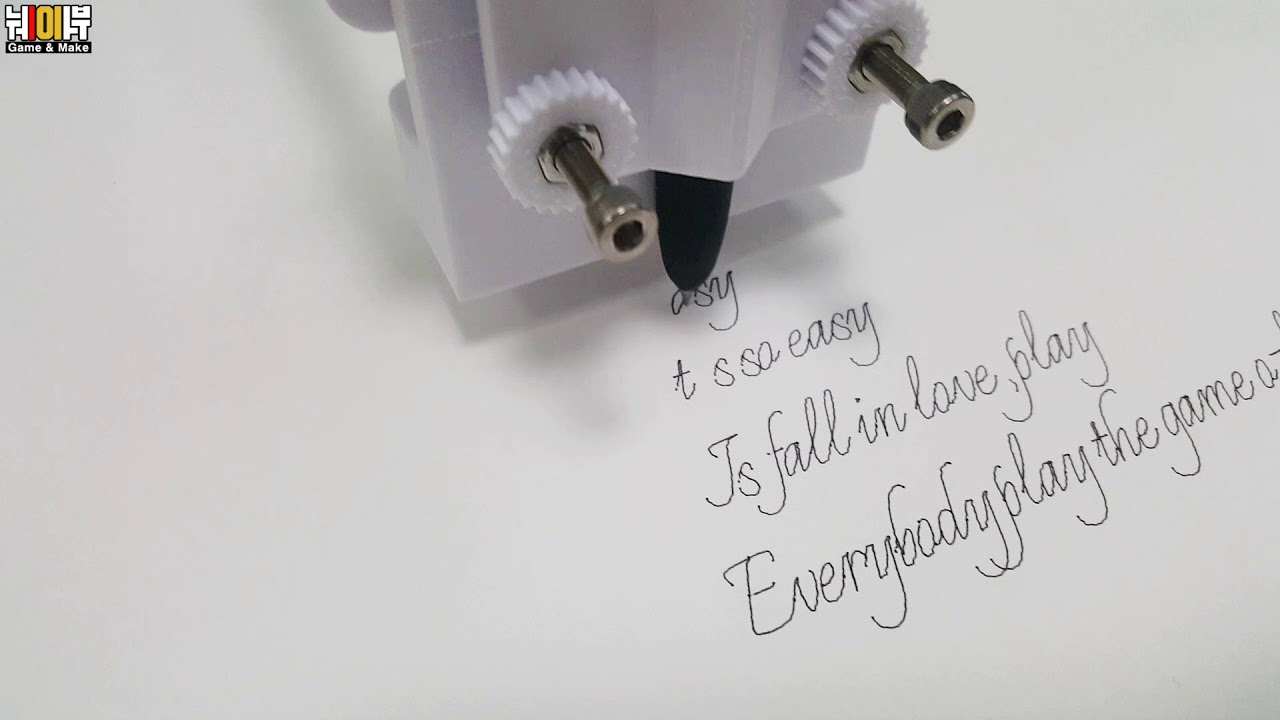 plotter writing-queen play the game - YouTube