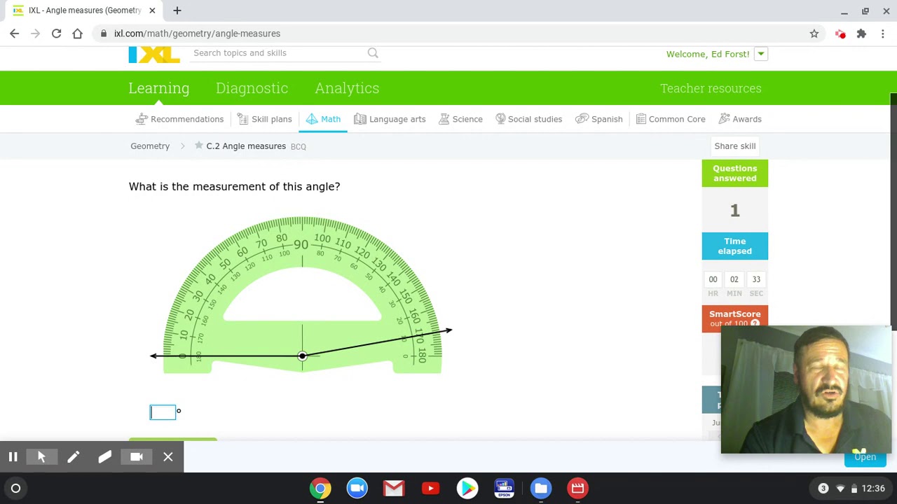 Geometry IXL C2: Angle Measures - YouTube
