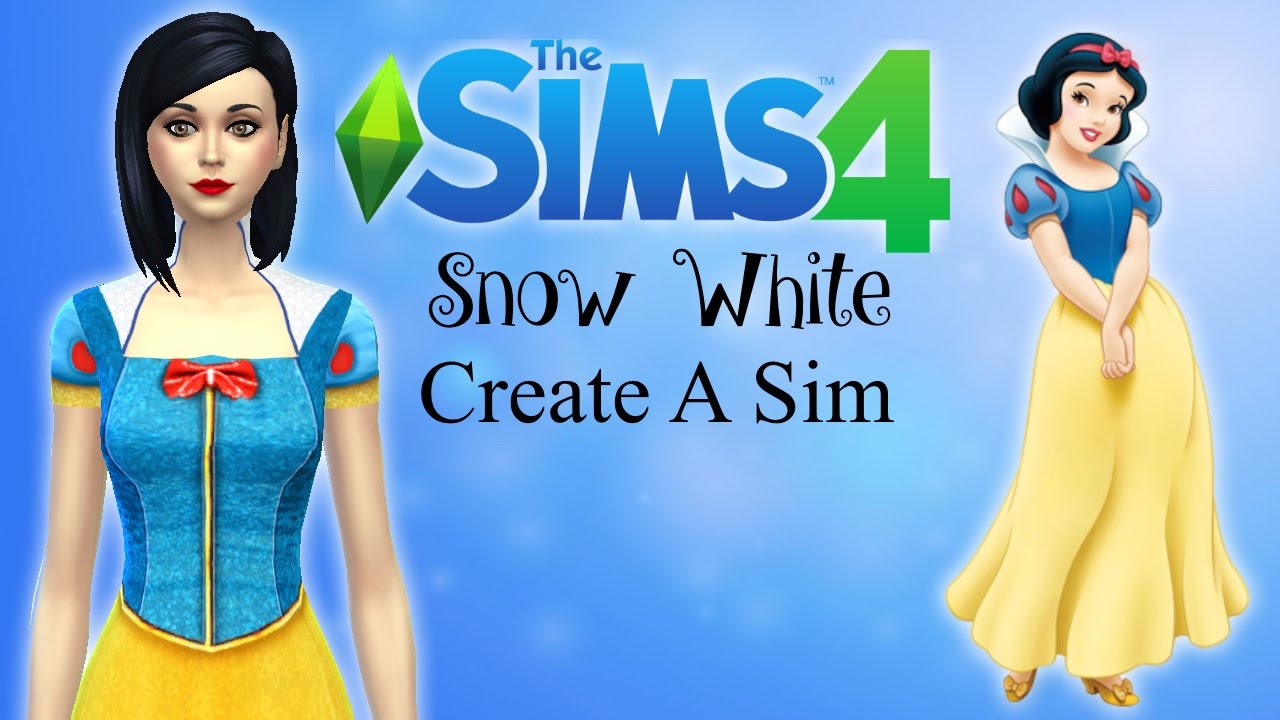 The Sims 4 Create A Sim: Snow White (Disney Inspired) - YouTube