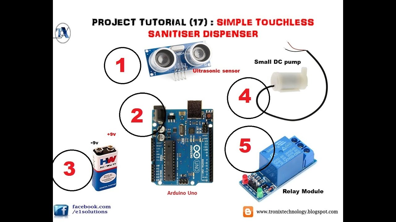 Tutorial 17:simple Touchless sanitizer dispenser - YouTube