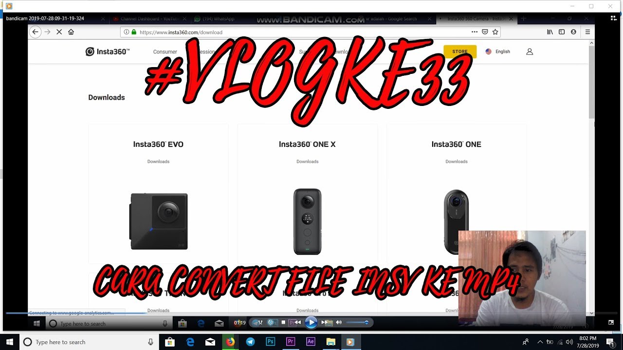 CARA CONVERT FILE INSV (KAMERA INSTA360) KE FILE MP4 #VLOGKE33 - YouTube