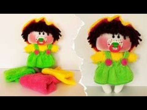 😍DÜNYANIN EN GÜZEL TEMİZLİK BEZİ-Bez Bebek Yapımı Çok tatlı oldu😍