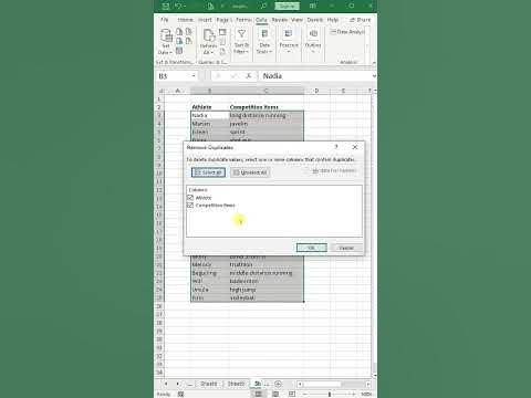 How to quickly remove duplicate items in EXCEL table #excel - YouTube