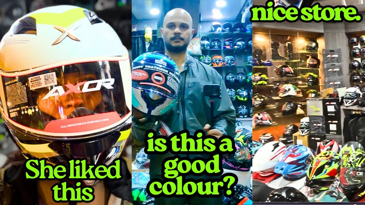 Helmet shopping | Pillion | Couple riders | Axor helmet | Bike trip ...