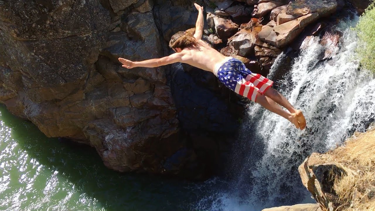 Cliff Jumping at Wildwood Falls in the Springtime - YouTube