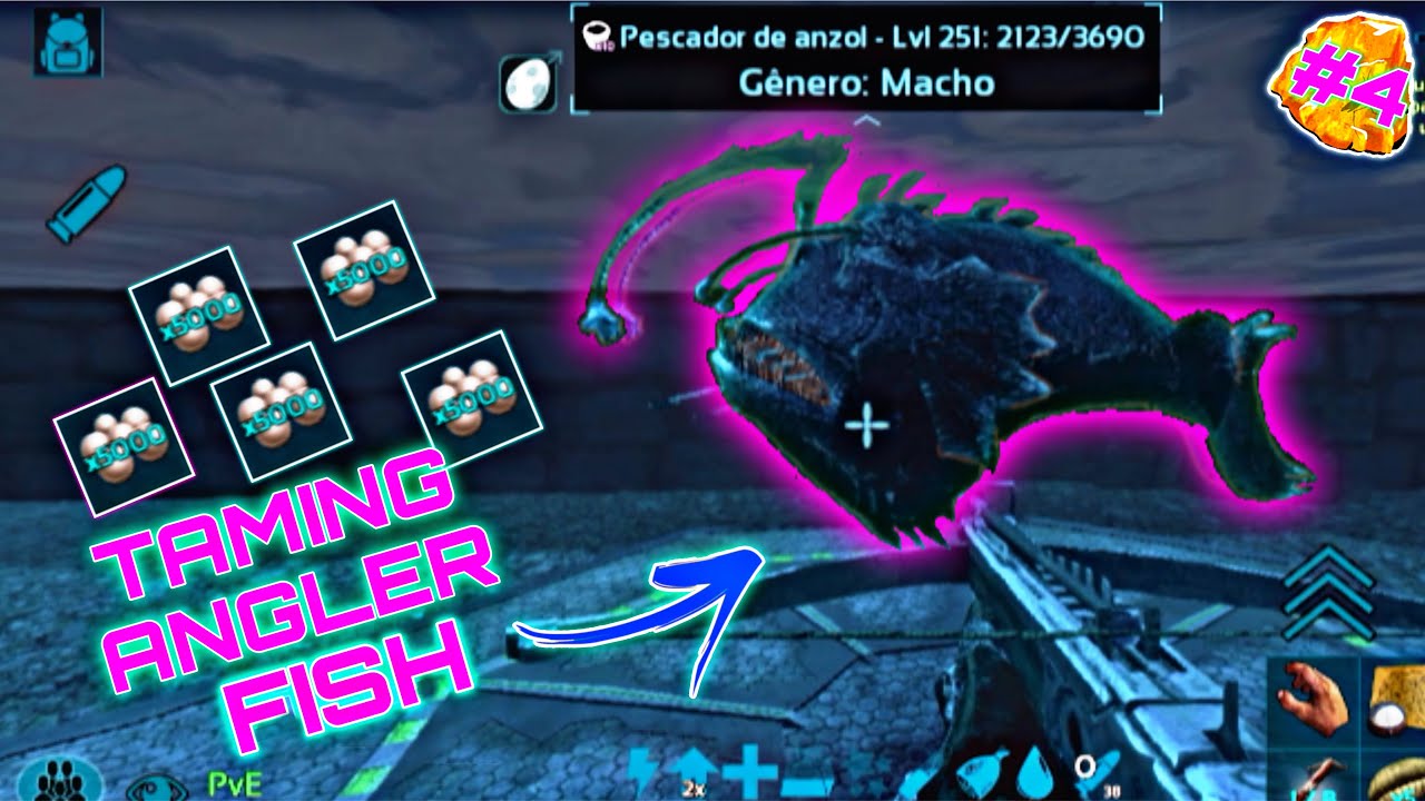 |ARK MOBILE| START SOLO-TAMING ANGLER FISH, FARM AND PVP - DOMANDO ...