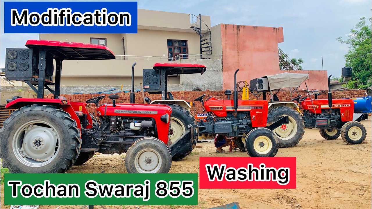 Tochan with Swaraj 855 || black Scorpio || washing tractor || verified ...