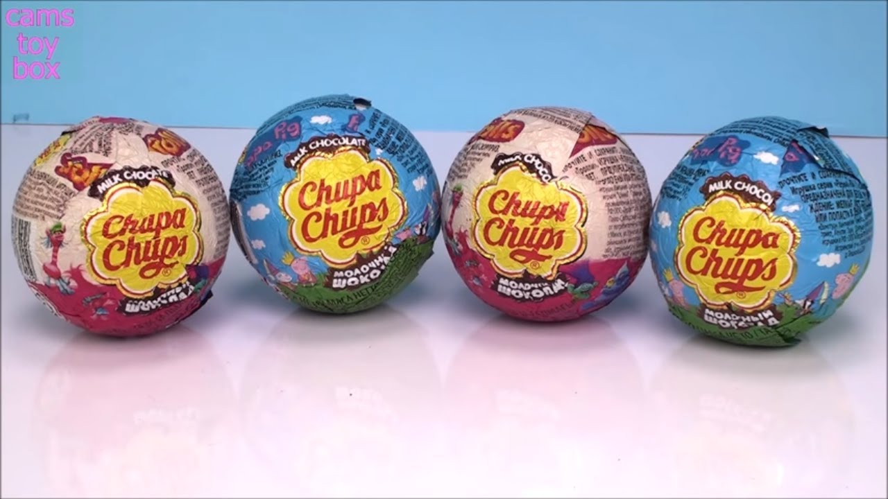 Peppa Pig Dreamworks Trolls Chocolate Surprise Ball Chupa Chups Toys ...