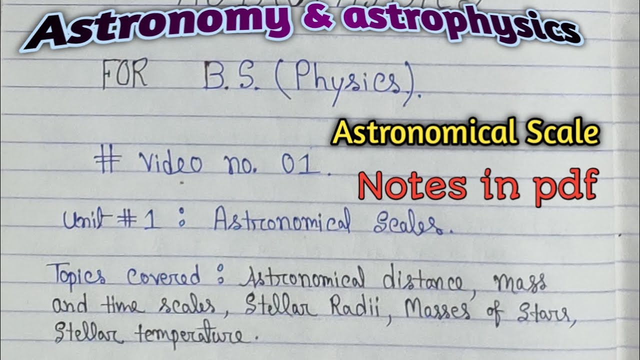 Astronomical scale ||B.Sc. physics||Astronomical unit|| Light year ...