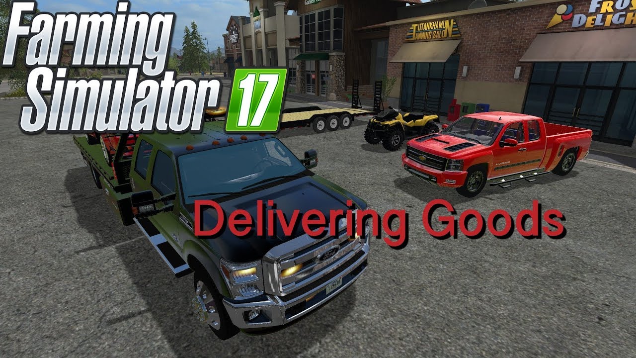 Farming Simulator 2017 | Delivering Dodge Sport Cars | Chevy Trucks ...