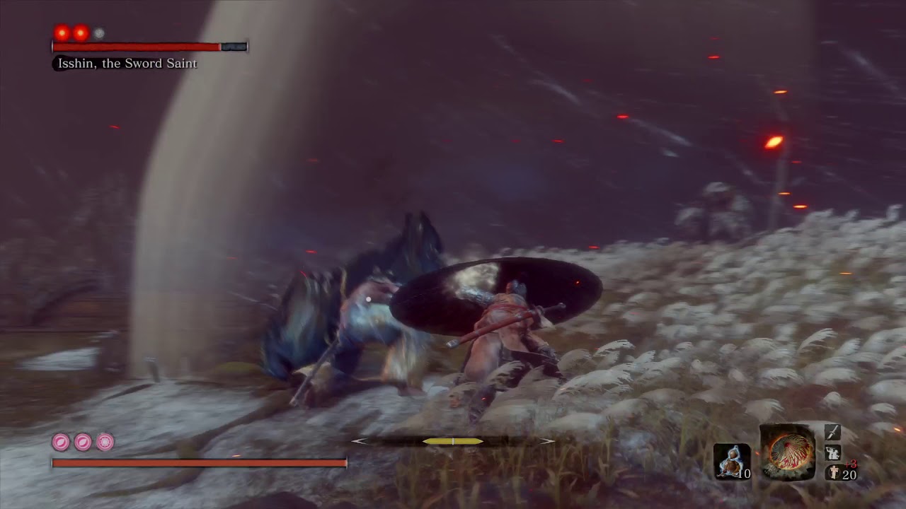 Sekiro kill isshin the sword saint use umbrella EASY - YouTube