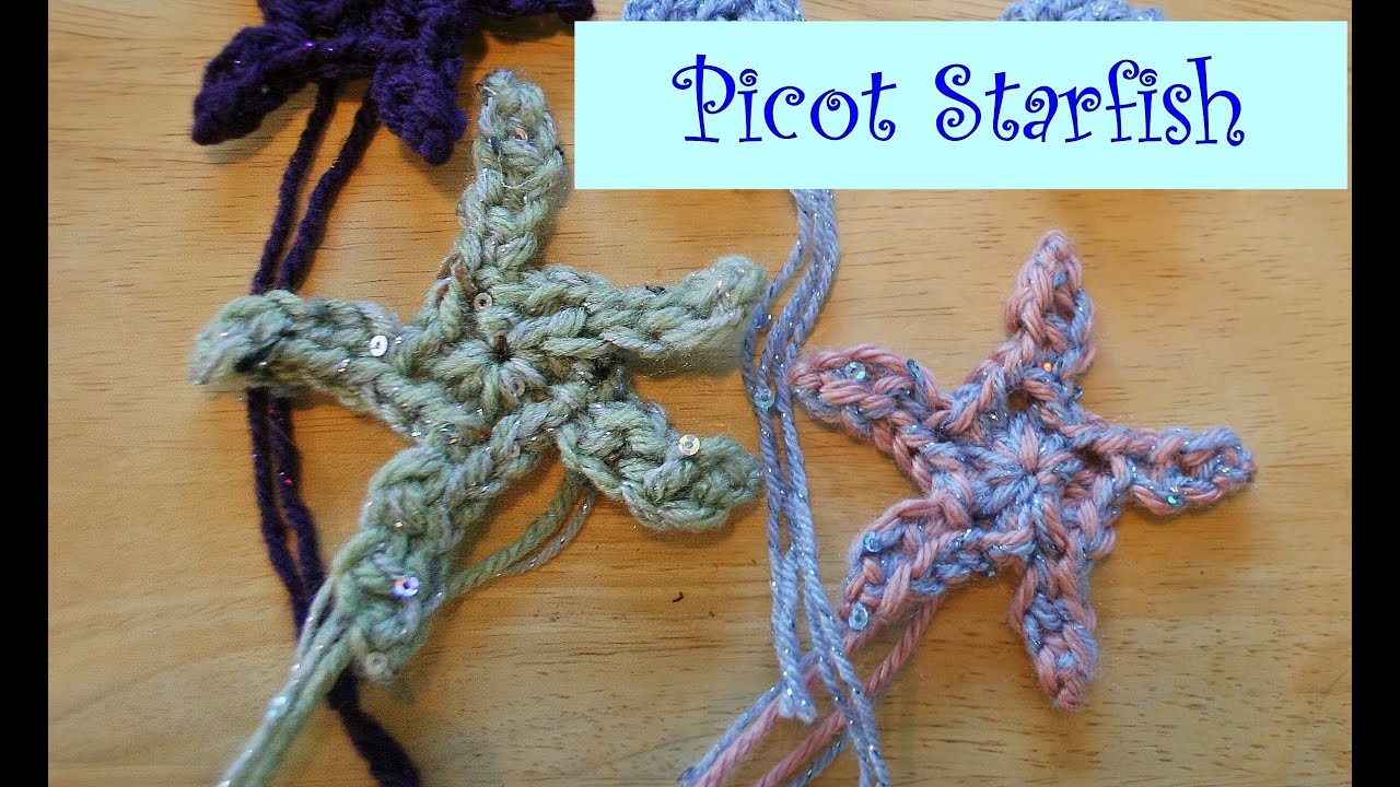 Loom Knitting Picot Starfish - YouTube