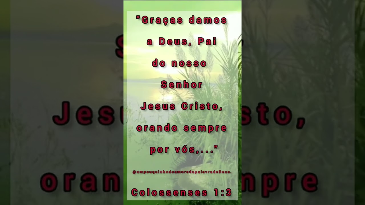 Versículo Do Dia Colossenses 1 3 Sempre Devemos Orar Uns Pelos Outros