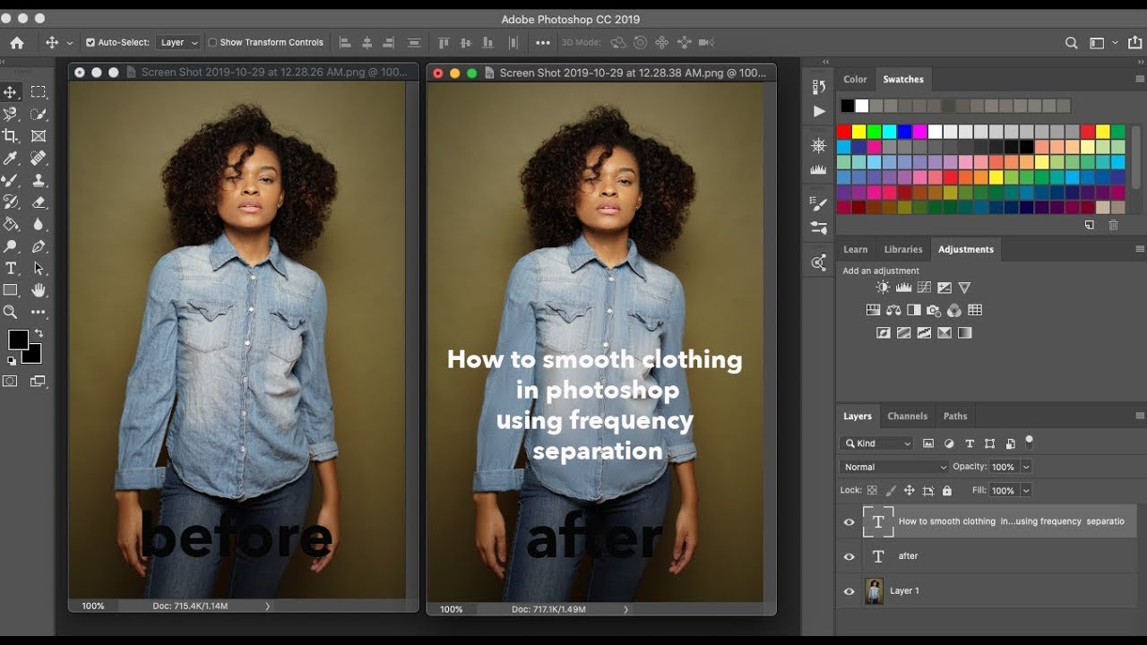 Smooth out wrinkles In clothing in photoshop using frequency separation ...