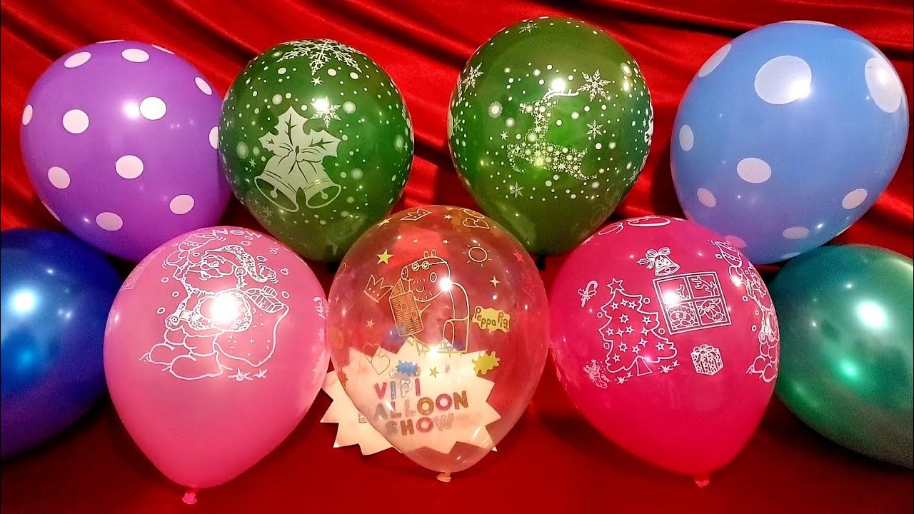 FUN PEPPA PIG CHRISTMAS BALLOONS POP!!! - YouTube