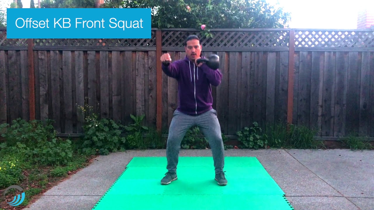 Offset KB Front Squat - YouTube