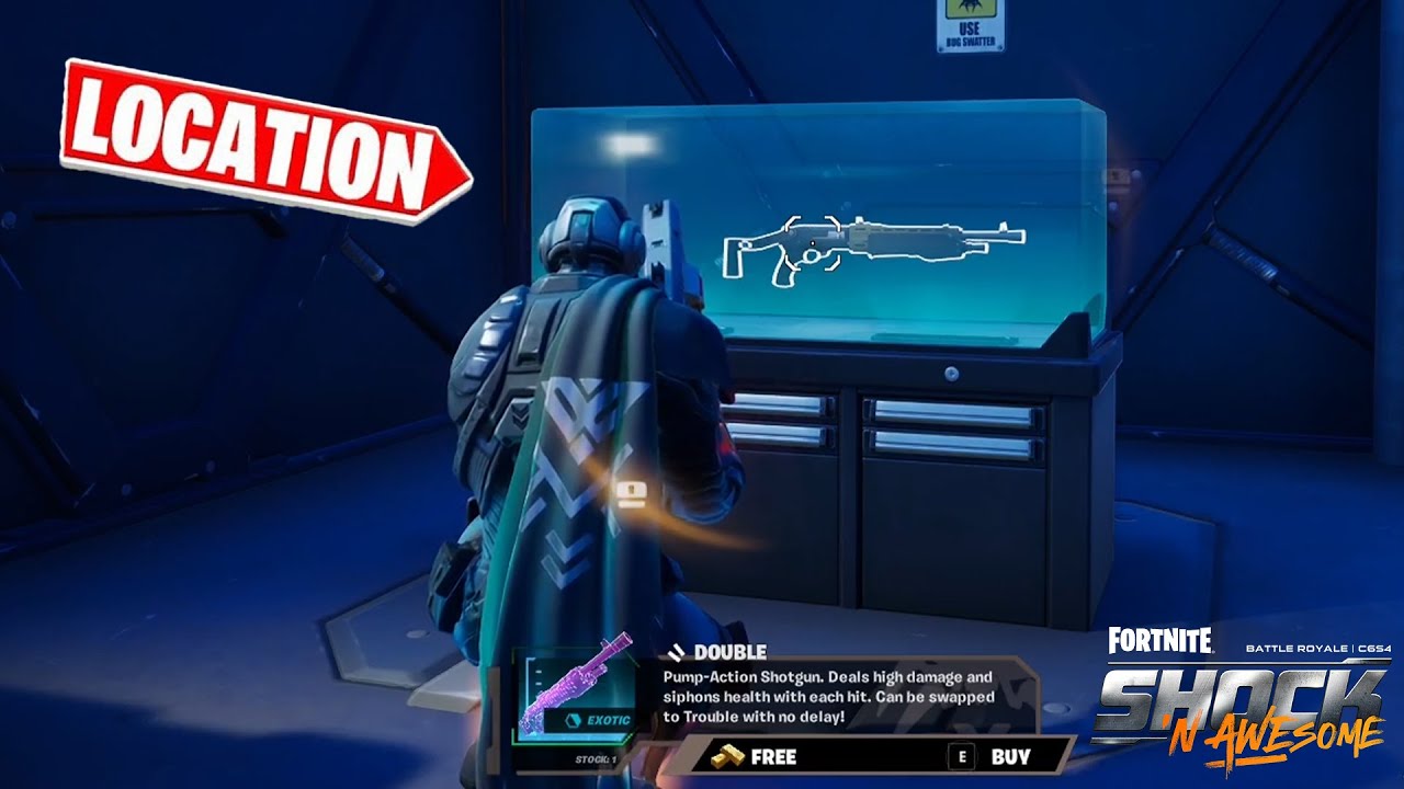 Where to Find Exotic Double Trouble Shotgun (Double Pump) in Fortnite ...