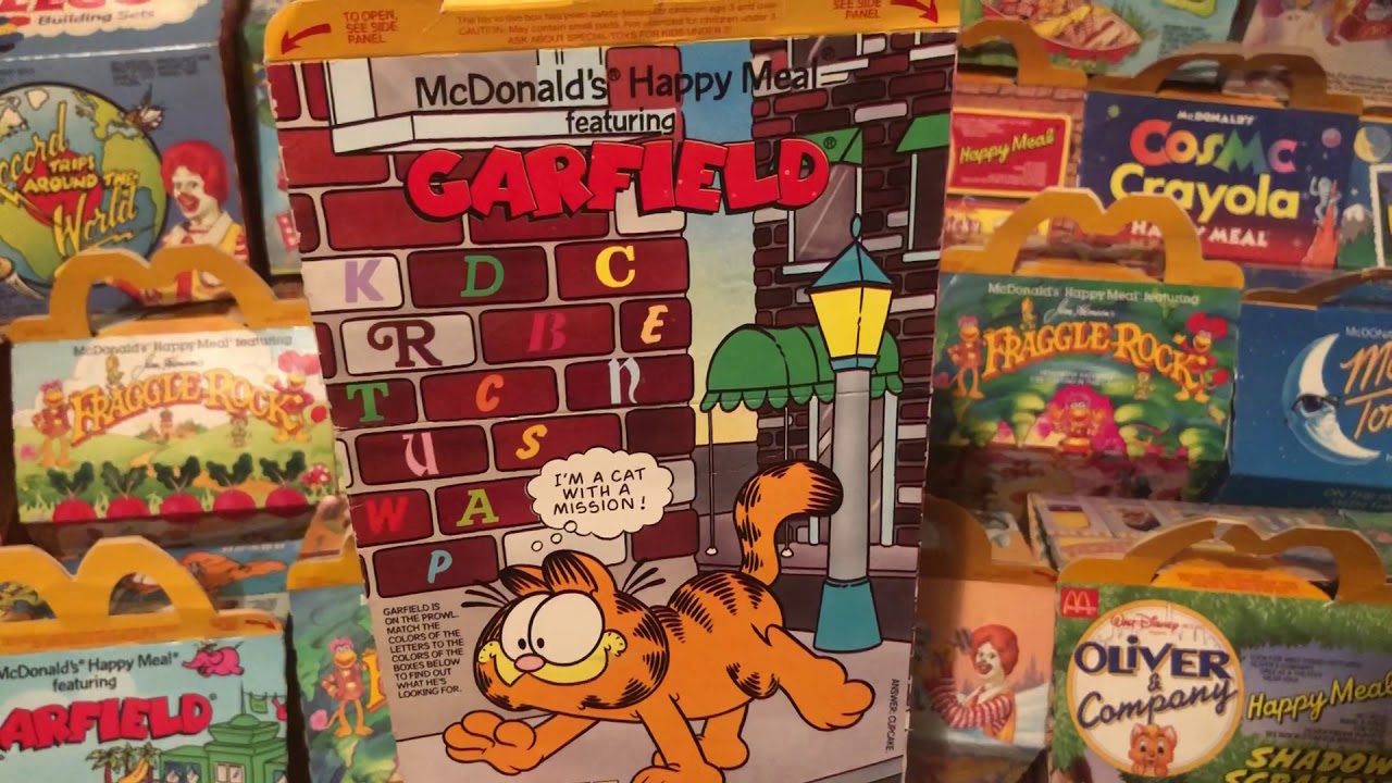 McDonald’s Happy Meal “Garfield” (1989) Box - YouTube