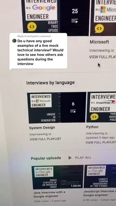 live mock interviews, can translate to non-FAANG interviews #techtok #devtok #programmer # ...