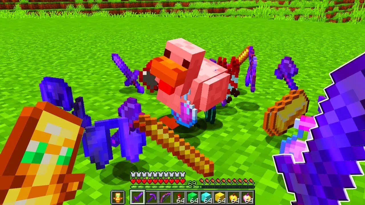 Paso MINECRAFT pero LOS POLLOS sueltan ITEMS OP! - YouTube