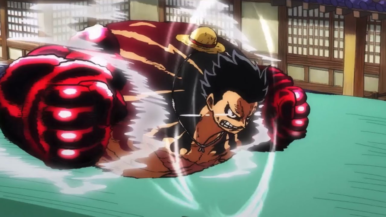 One Piece | Episode 1001, Gear 4th “Boundman” Luffy rooftop Animation 🔥 ...