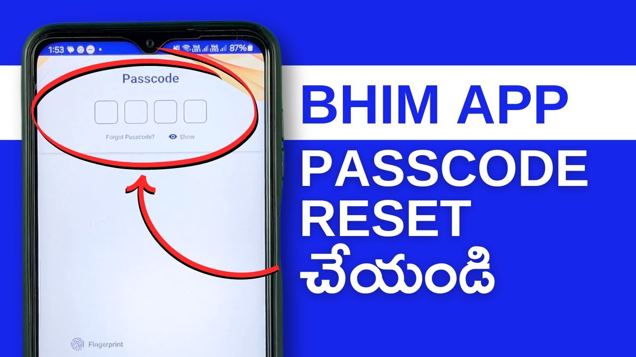 BHIM App Passcode మరిచిపోతే ఎలా - Forgot Login Passcode? - YouTube