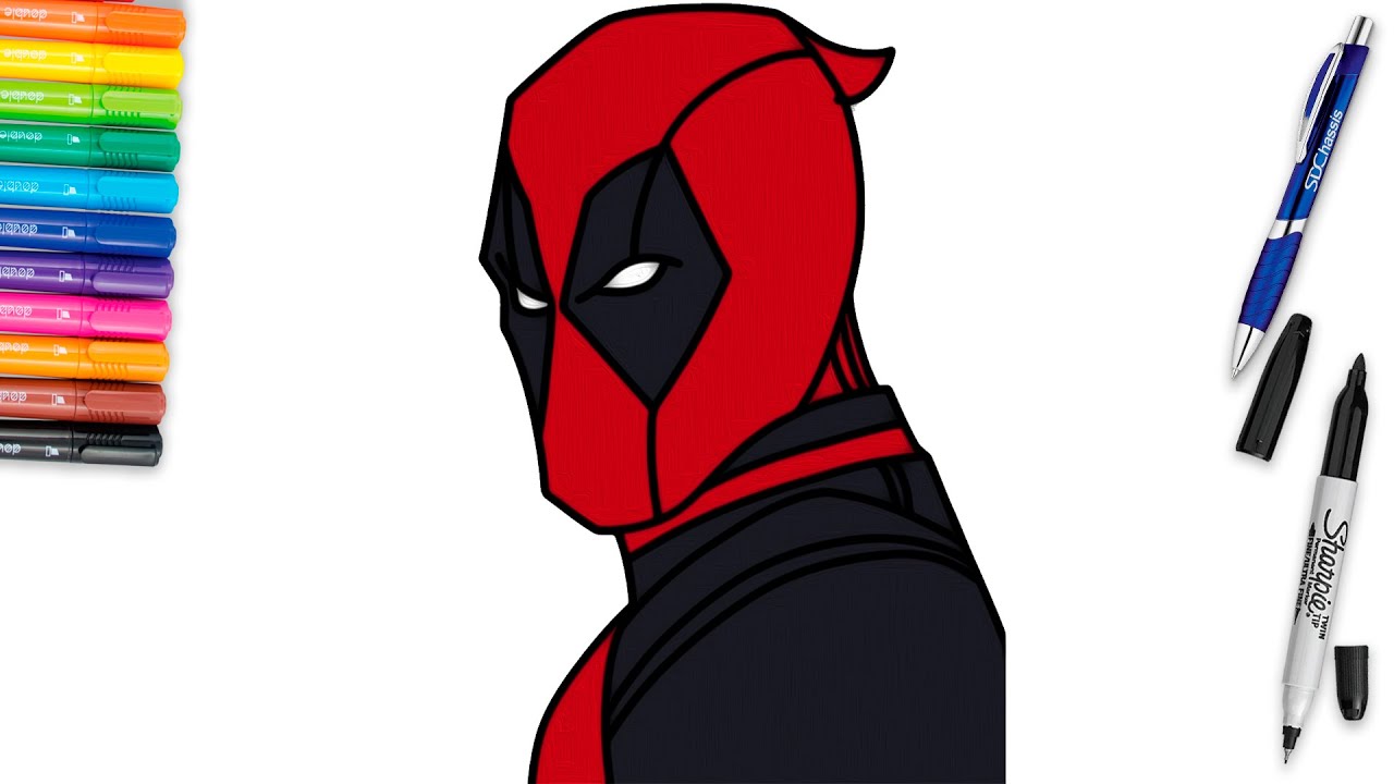 How To Draw Deadpool Easy Step By Step | Marvel Super Hero Art Lesson ...
