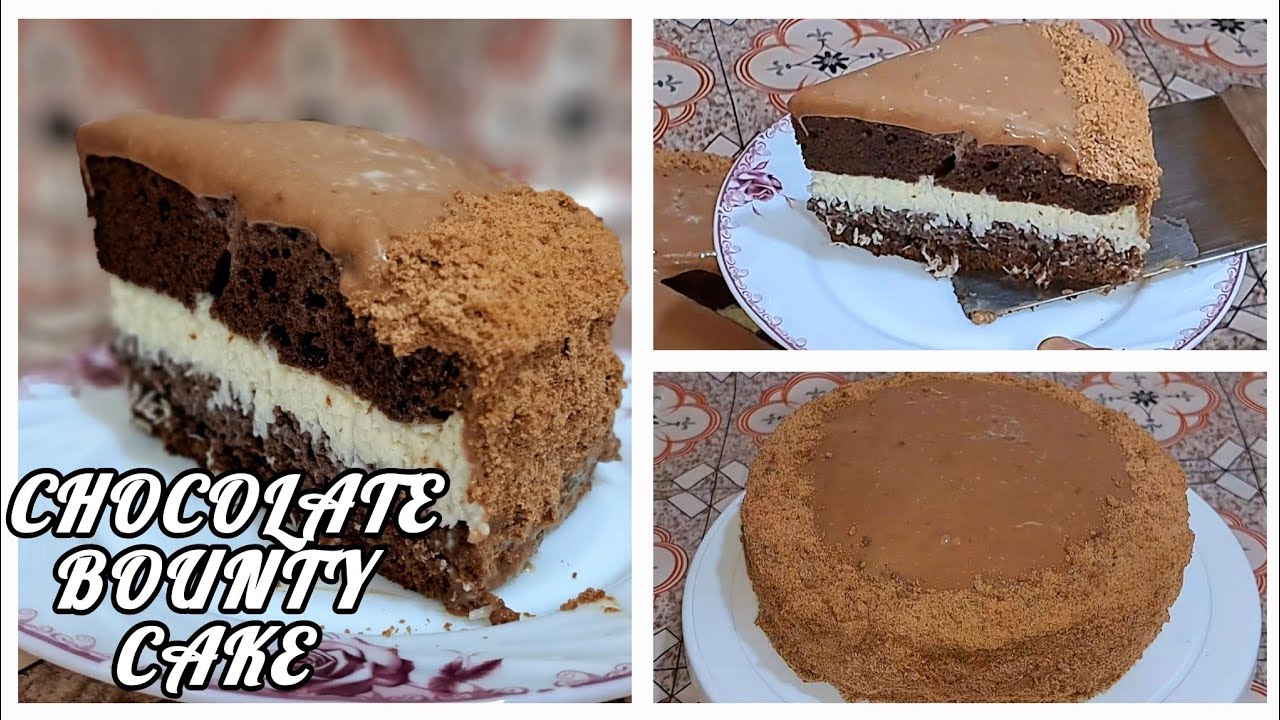 Chocolate Bounty Cake Recipe | Bounty Cake Recipe |Chocolate coconut ...