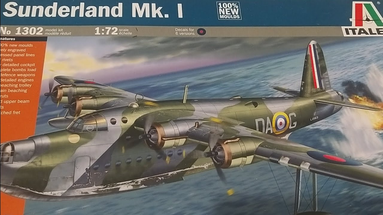 Unboxing, Italeri 1/72 Short Sunderland Mk1 - YouTube