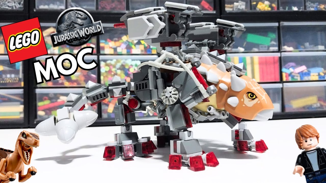 LEGO Jurassic World Ankylosaurus Mech Armor MOC Tutorial y Review - YouTube