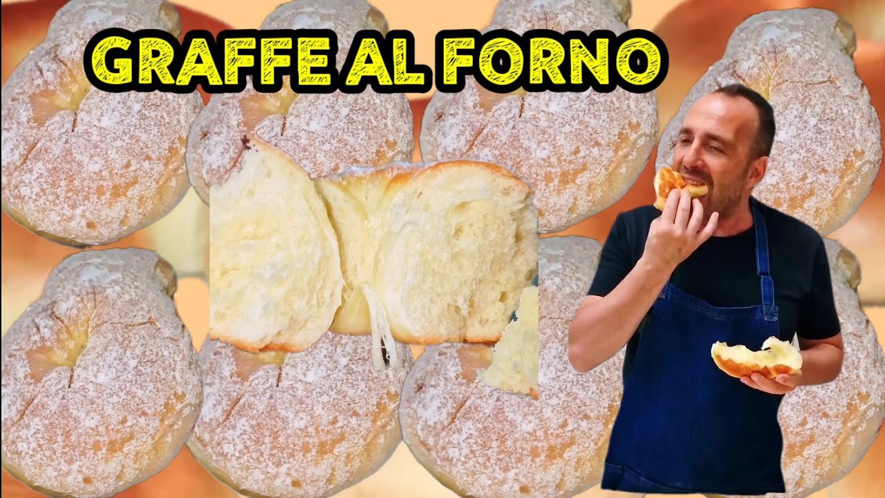 GRAFFE AL FORNO SENZA FRITTURA FATTE IN CASA. RICETTA SPETTACOLARE ...